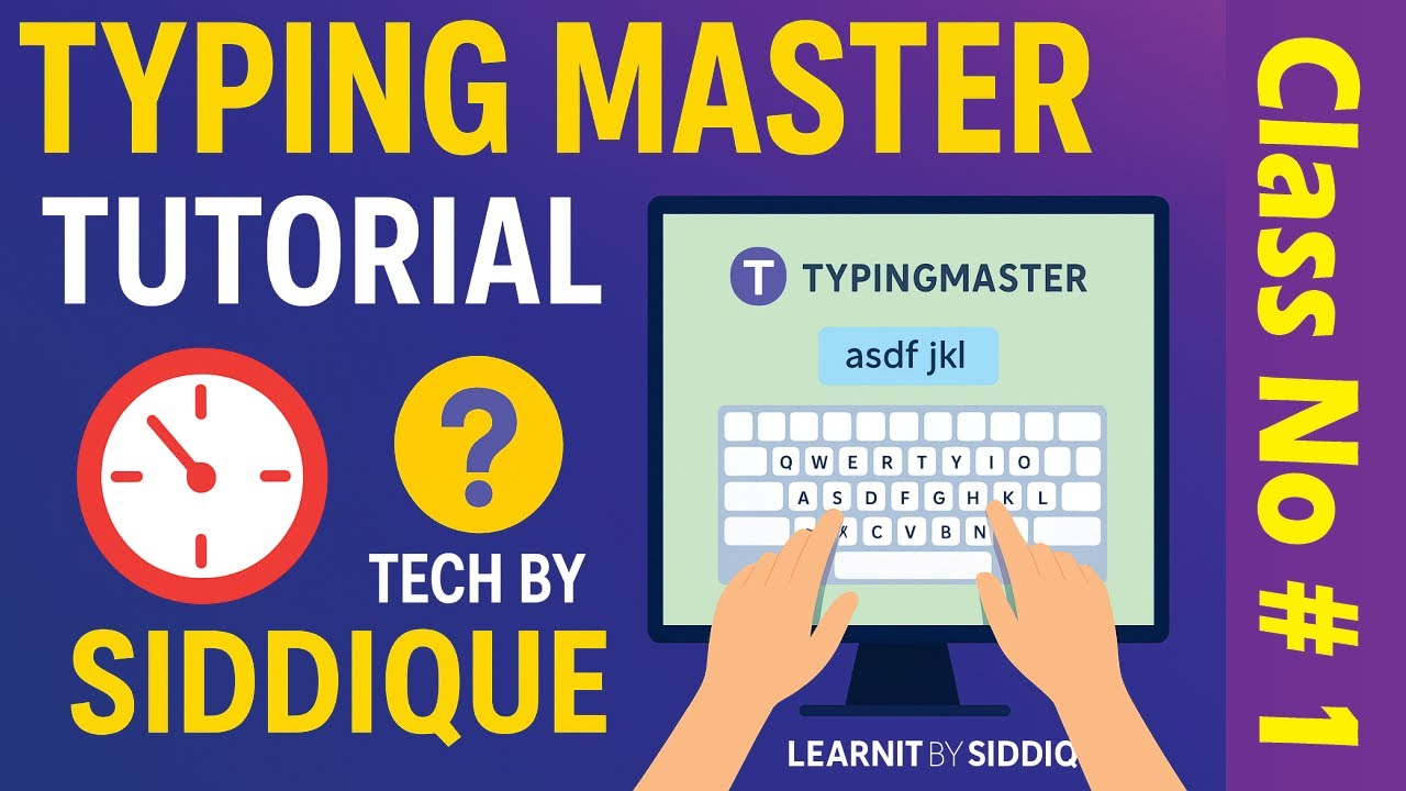 Typing Master Computer Class Full Course | Class 1 | Typing Speed ...