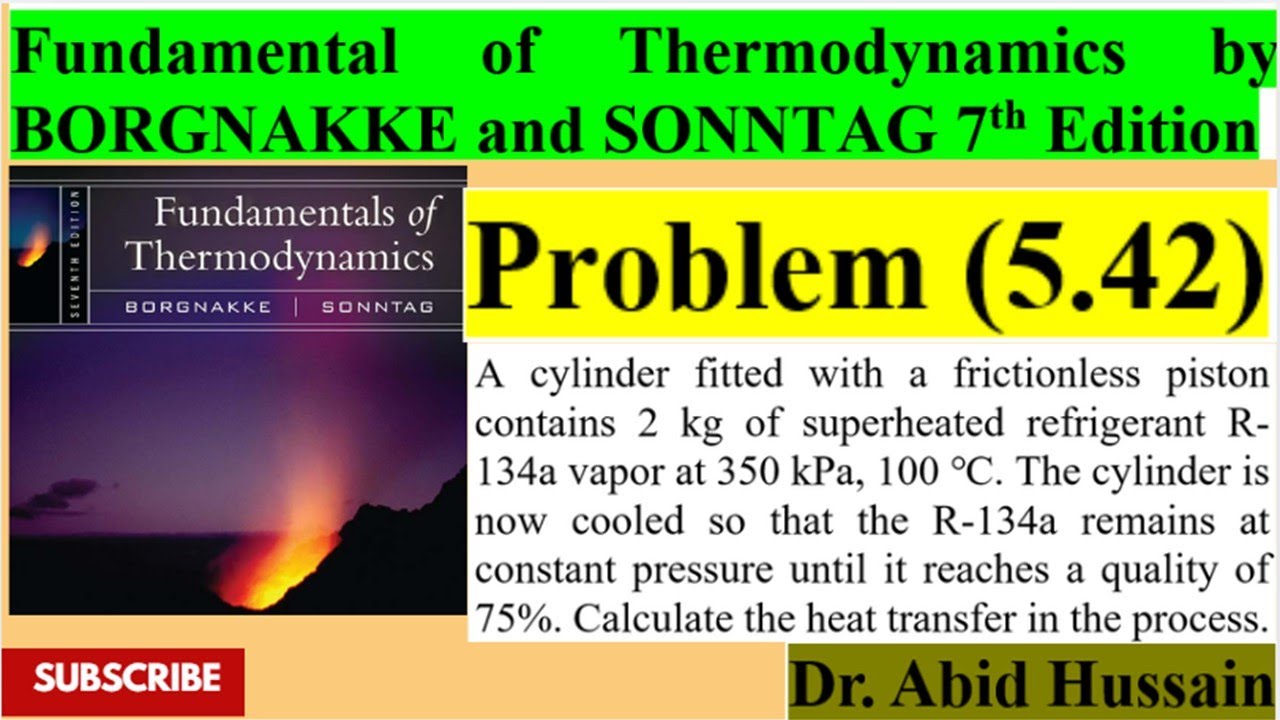 Calculate the heat transfer in the process. |P-5.42| Fundamental of ...
