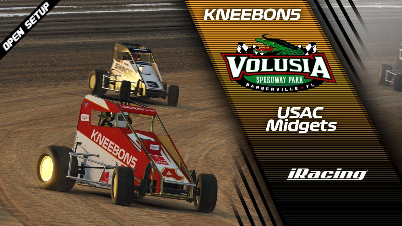 USAC Midgets - Volusia - iRacing Dirt - YouTube