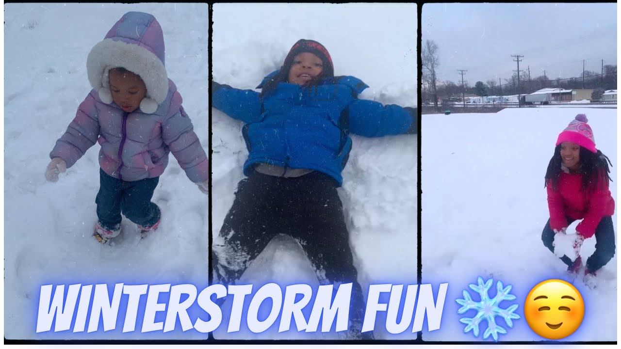 ️ Winter storm Fun with my children 🥰 #momlife #shortvideo - YouTube
