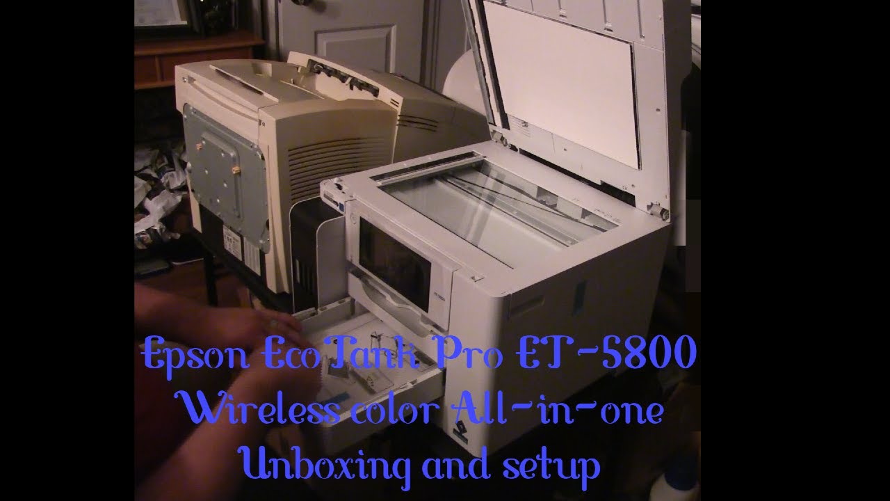 Unboxing, Setup and Test Prints, Epson EcoTank Pro ET 5800 Wireless ...