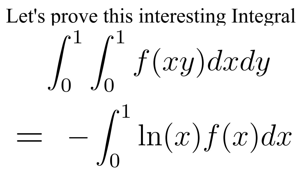 Let's prove this interesting integral Guyz - YouTube
