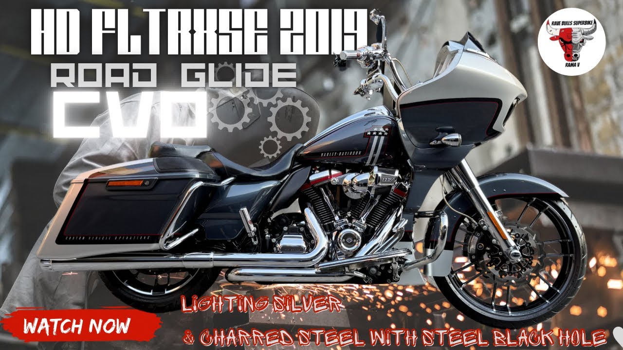 #รีวิวฮาร์เล่ย์ HD CVO ROAD GLIDE 2019 Lighting Silver & Charred Steel ...