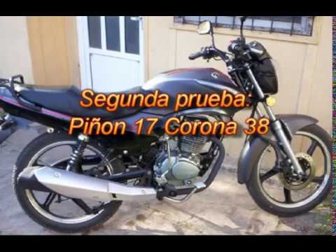 Zanella RX 150 Z6 Ghost 2015. Prueba de velocidad con distinto piñon ...