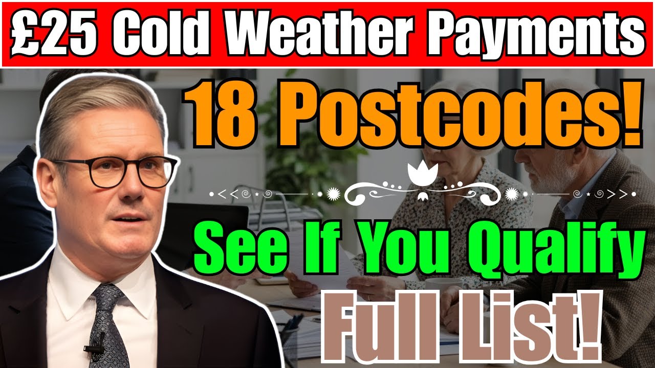 £25 Cold Weather Payments Rolled Out by DWP in 18 Postcodes – See the ...