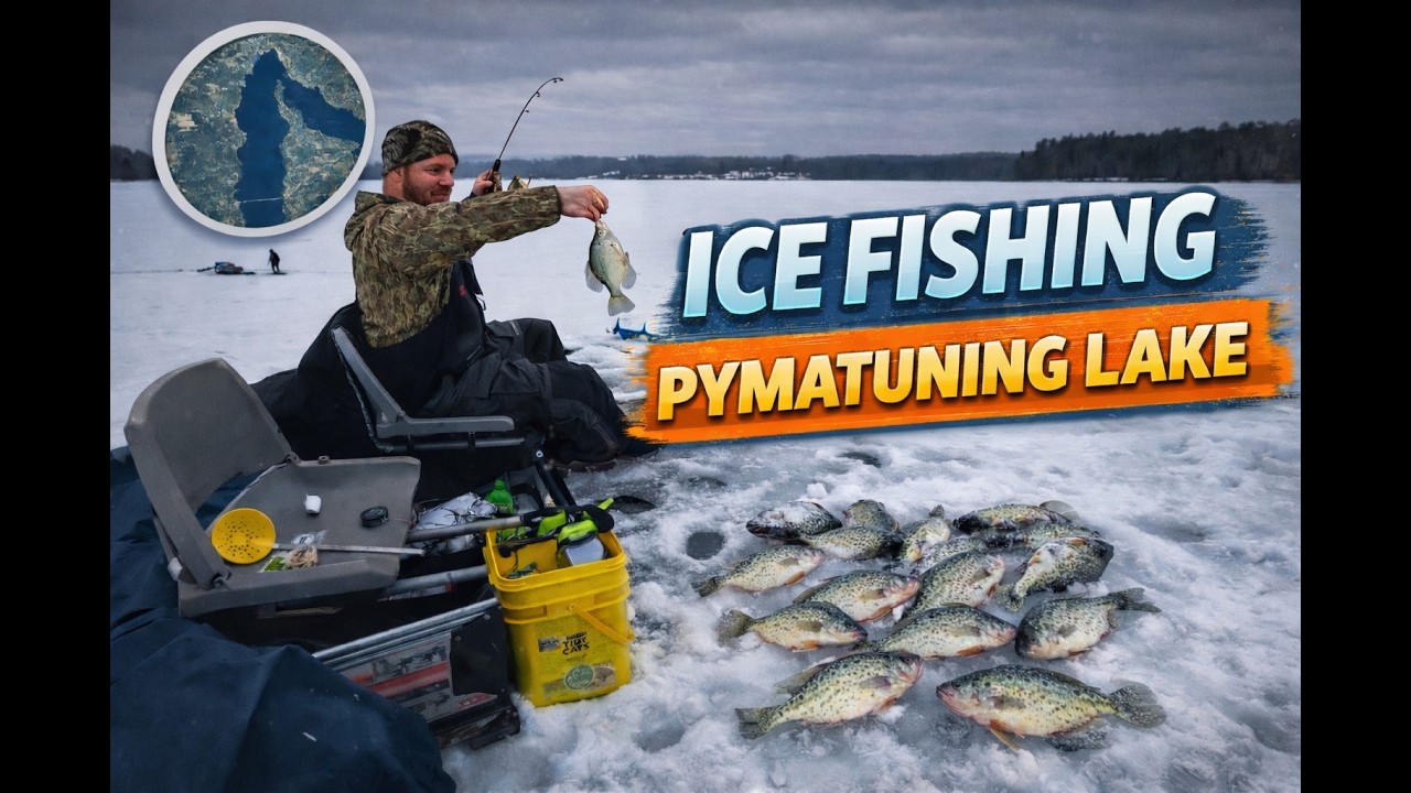 We Found a HOT Crappie Bite on Pymatuning Lake! 🎣 Ice Fishing Tactics ...