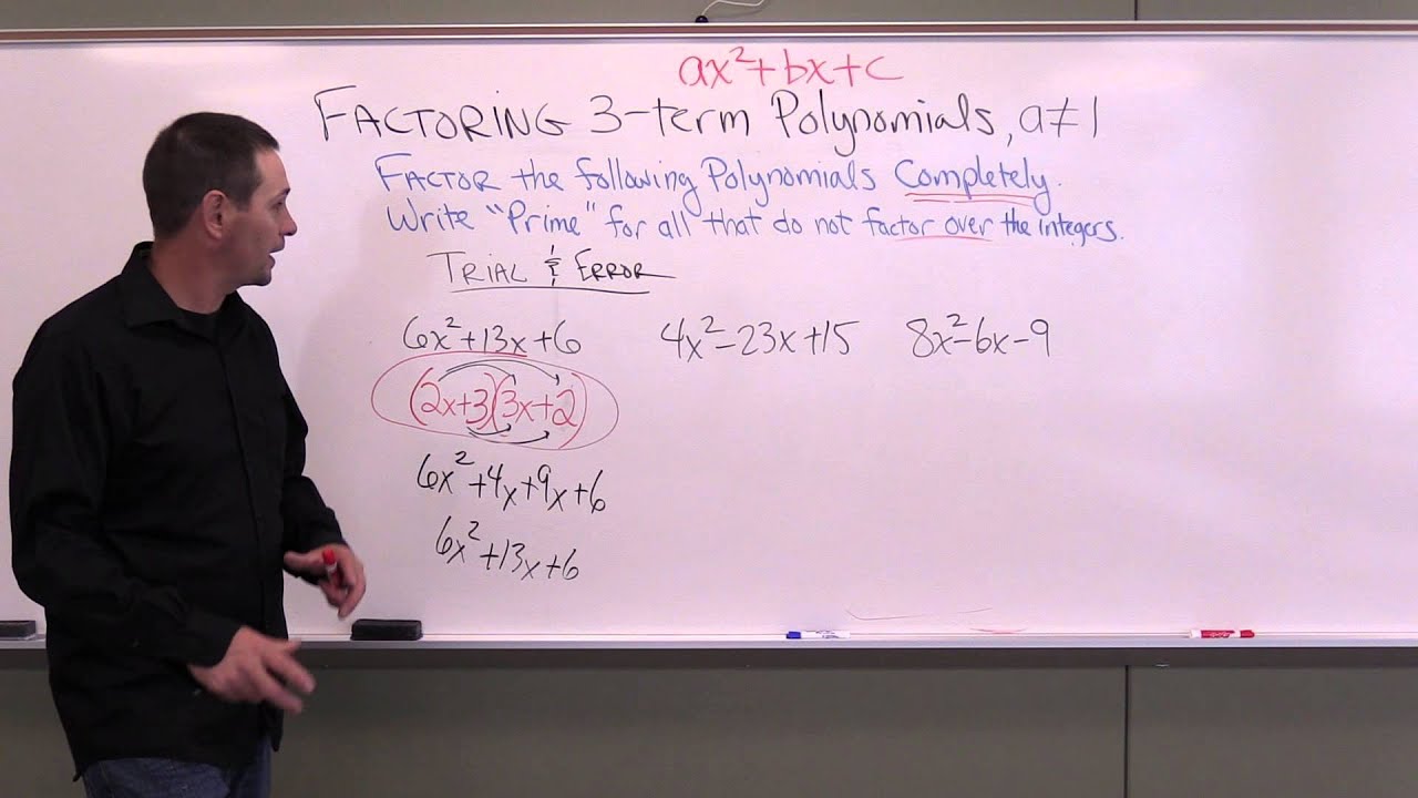 Factoring 3 Term by Trial and Error - YouTube