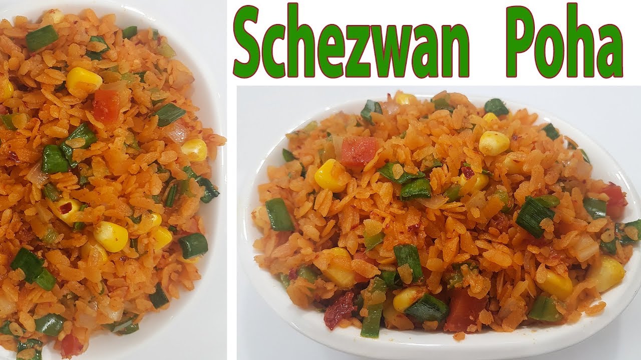 Schezwan Poha How To Make Poha Easy Indian Breakfast Recipe शेज़वान ...