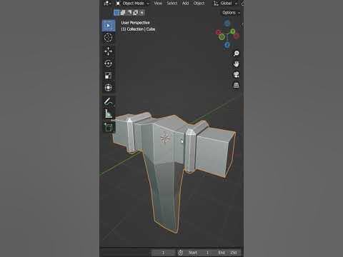 Modeling SciFi Hammer In Blender Tutorial Part 1#shorts #blender #blender3d - YouTube