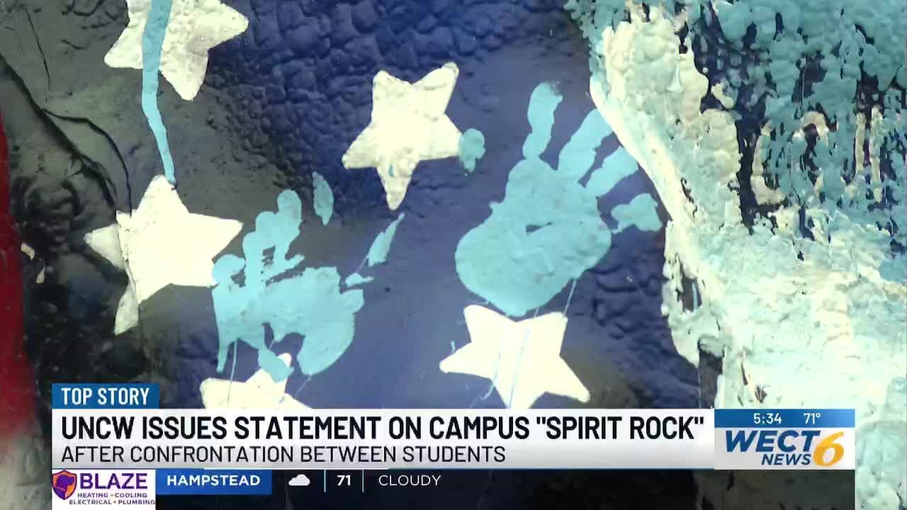 UNCW releases statement on incident involving spirit rock with Charlie ...