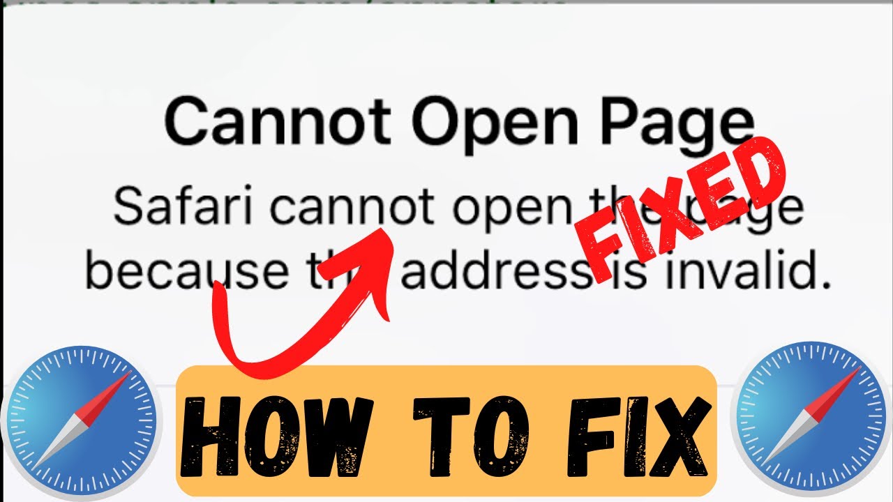 Fix Safari Cannot Open Page Because The Address Is Invalid 2023 How