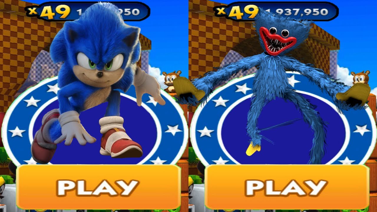Sonic Dash vs Poppy Playtime Chapter 3 Runner - Movie Sonic vs All ...