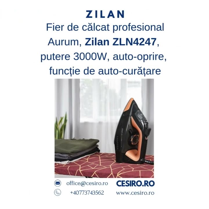 Cesiro.ro - Fier de calcat Aurum, ZILAN ZLN4247, putere 3000W, auto ...