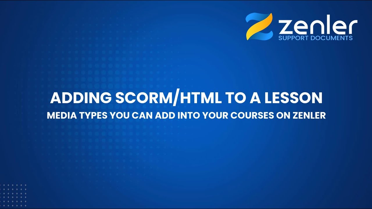 👉 Courses - Curriculum - Adding SCORM/HTML to a Lesson - YouTube
