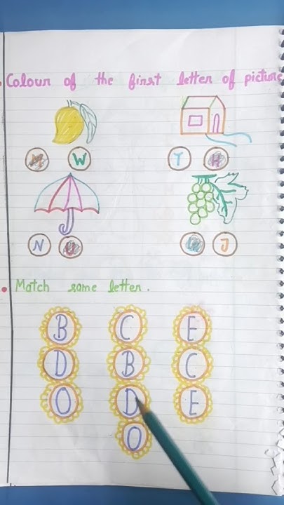 Colour of the first latter of picture/ Match the same latter/ alphabet ...