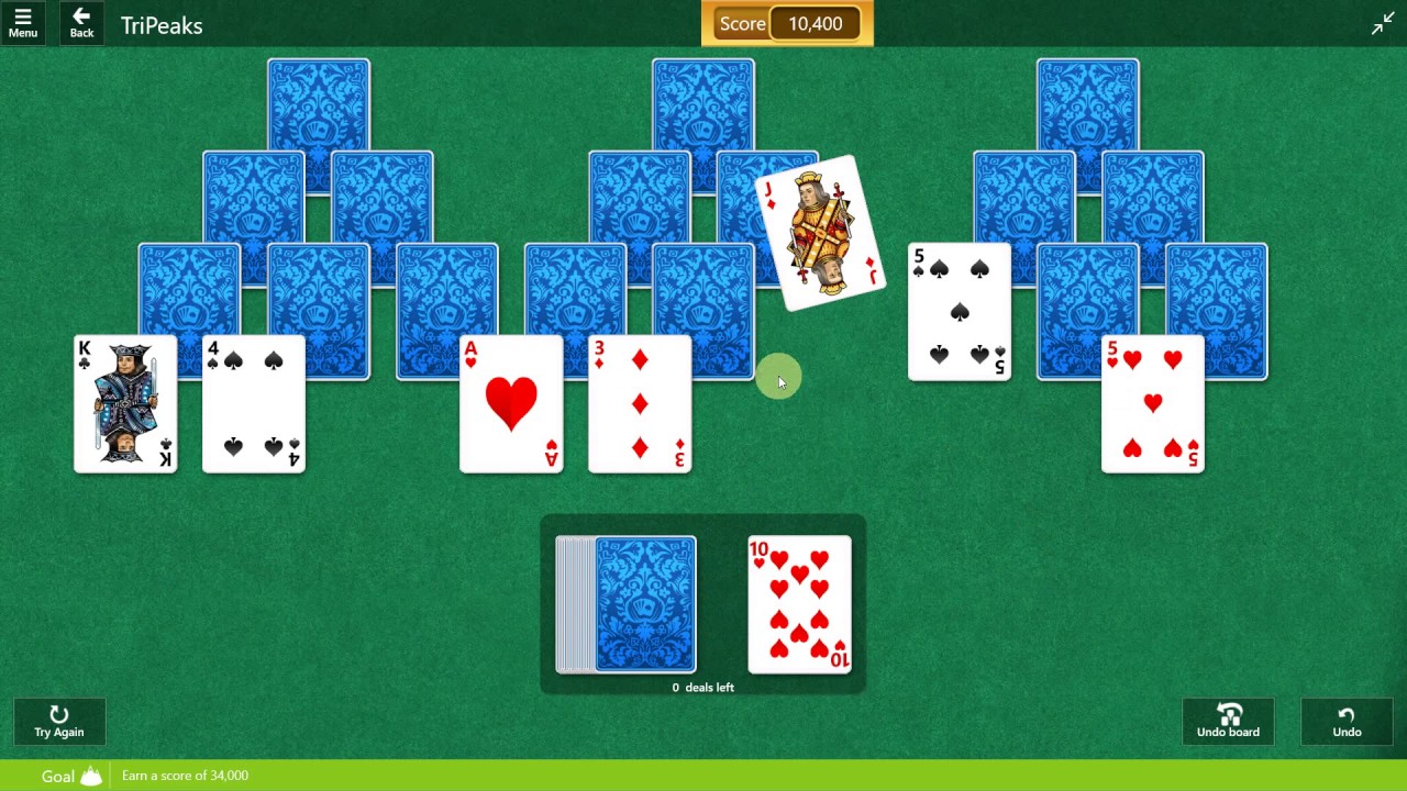 Microsoft Solitaire Collection - Tripeaks - December 31 2016 - YouTube