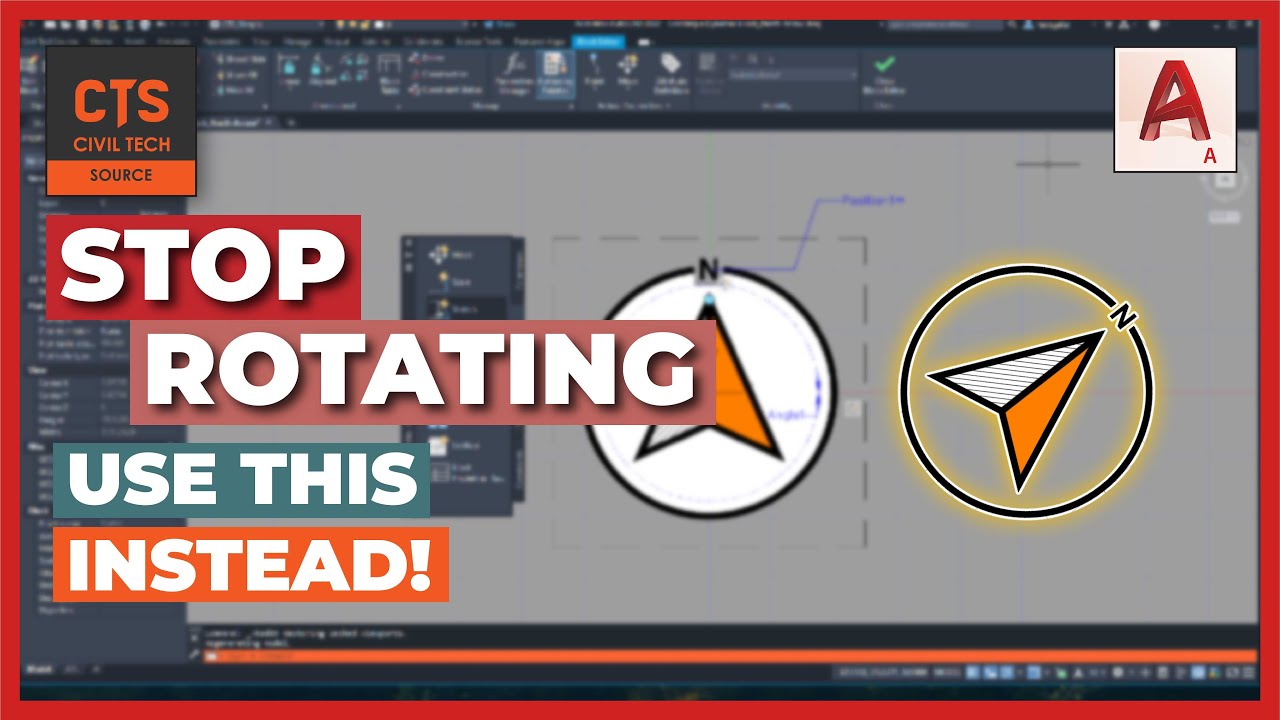 AutoCAD Dynamic Block - North Arrow - YouTube