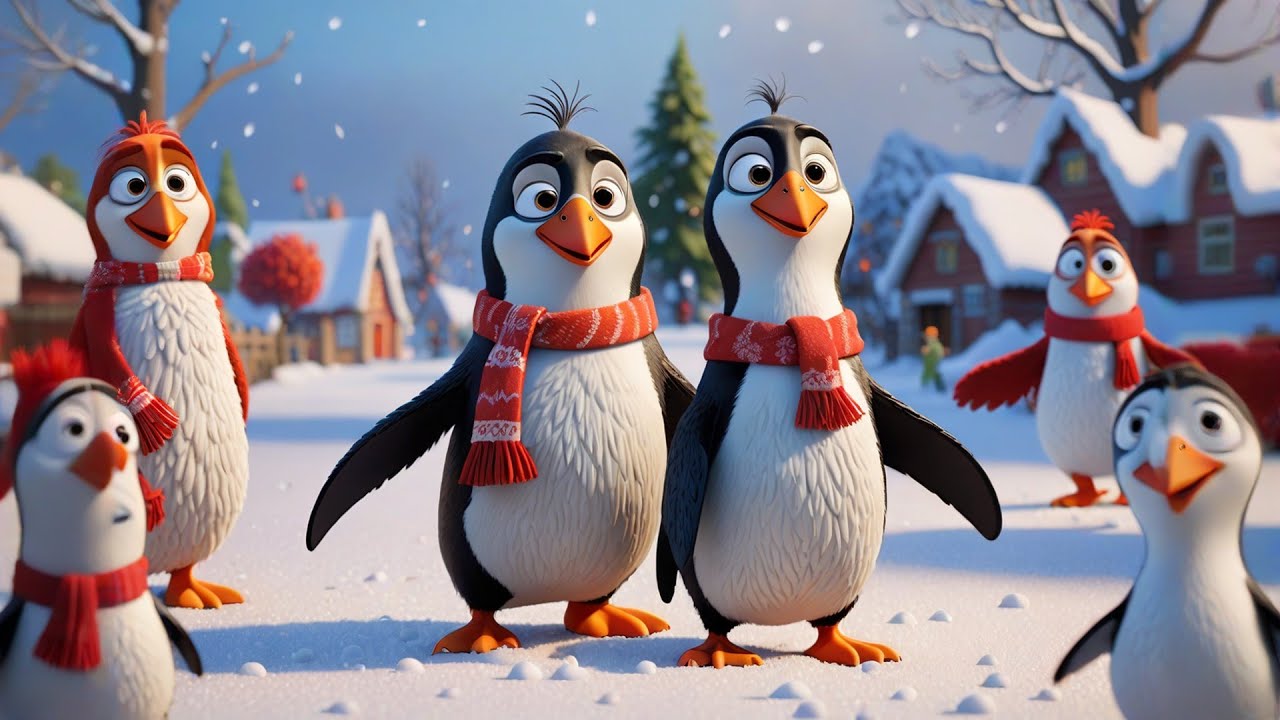The Penguin Who Wore a Scarf | Fun Penguin and Winter | Nursery Rhyme ...