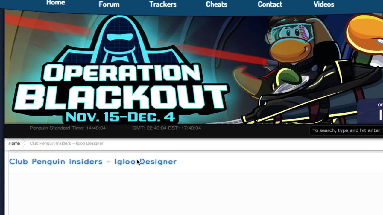 Club Penguin Playercard Maker and Igloo Designer - YouTube