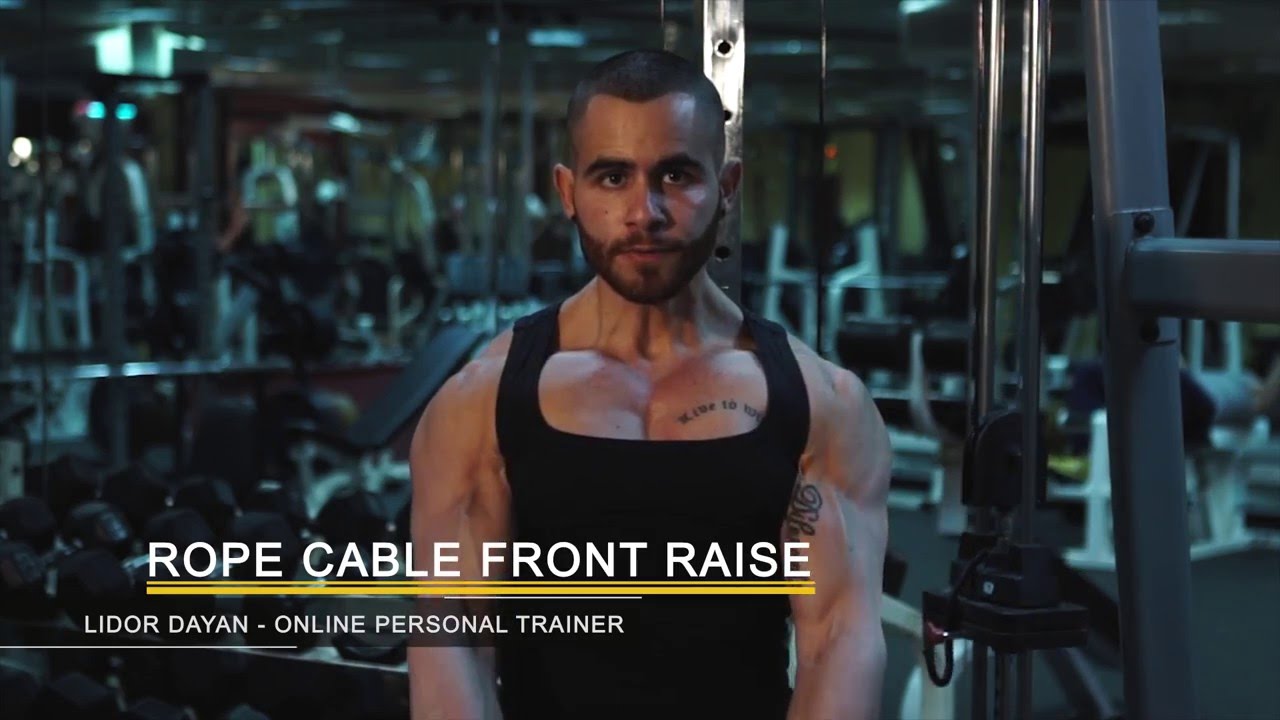 Rope Cable Front Raise - YouTube