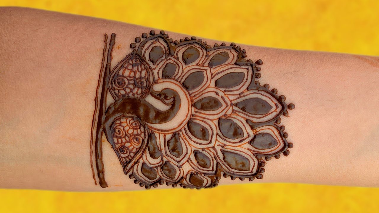 Very Easy Simple Peacock Mehndi Designs।। New Peacock Mehndi Design ...
