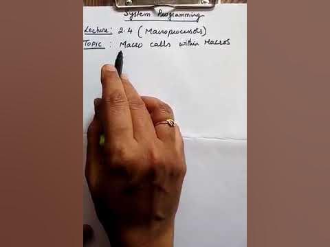 Macro calls within macros(Macroprocessor) - YouTube