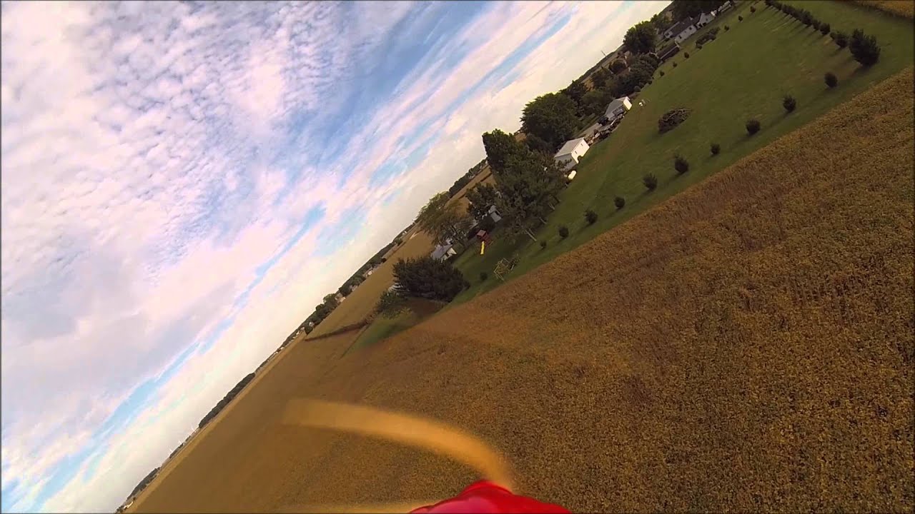 Parkzone Sport Cub S2, First Flight with GoPro attached(crash at end ...