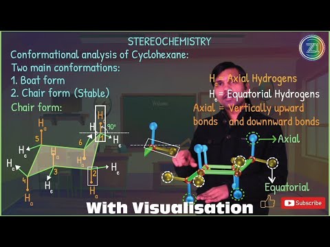 Stereochemistry | Cyclohexane : Boat & Chair Conformations | Lecture 3 ...