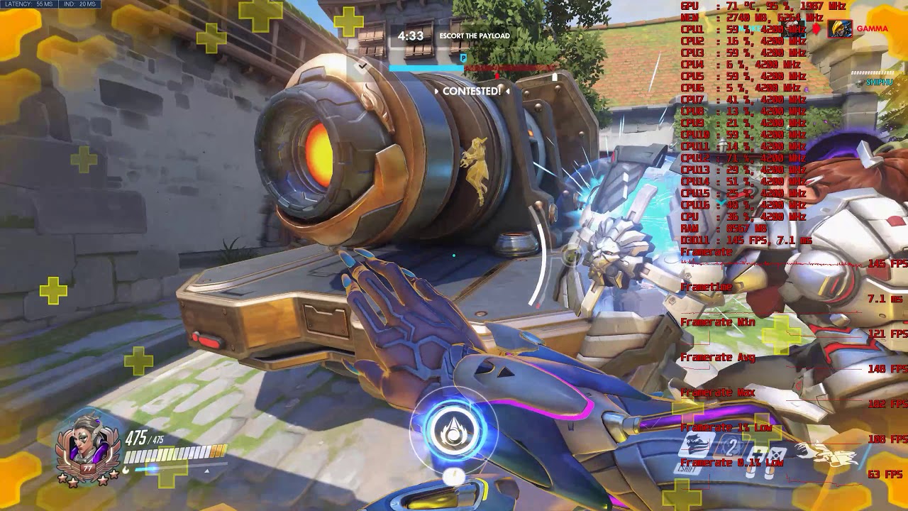 Overwatch 1440p Ultra Settings (2700x and 1080 ti) - YouTube