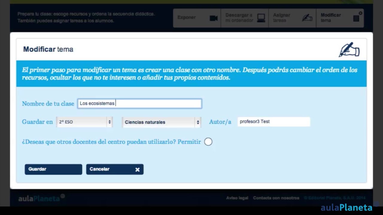 Preparar y personalizar las clases (Descubre cómo funciona aulaPlaneta ...