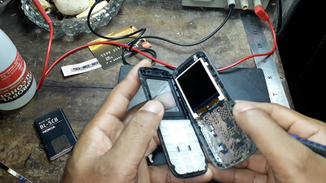 how to repair display in keypad mobiles? ( sinhala ) - YouTube