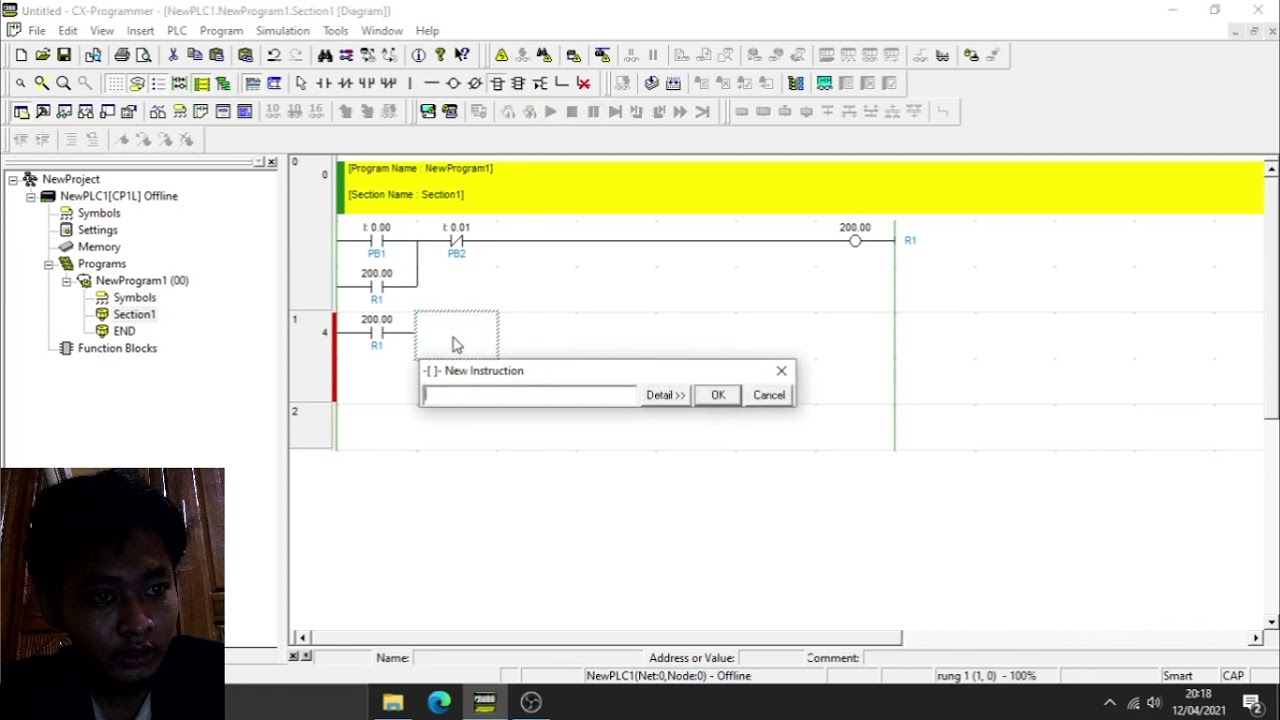 Tugas 2 PLC - Rangkaian Timer CX Programmer - YouTube