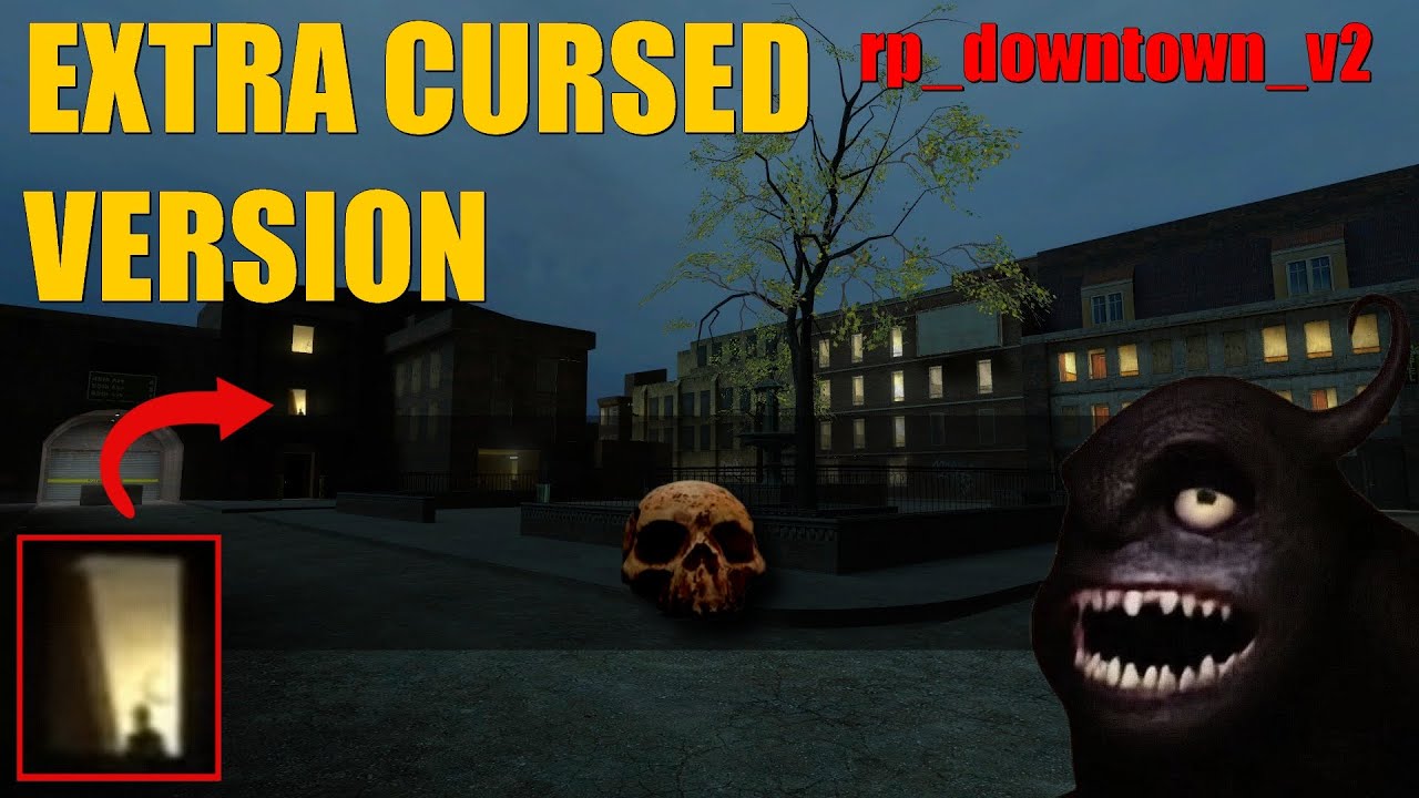 Being haunted by the GHOST and strange curses in GMOD at rp_downtown_v2 ...