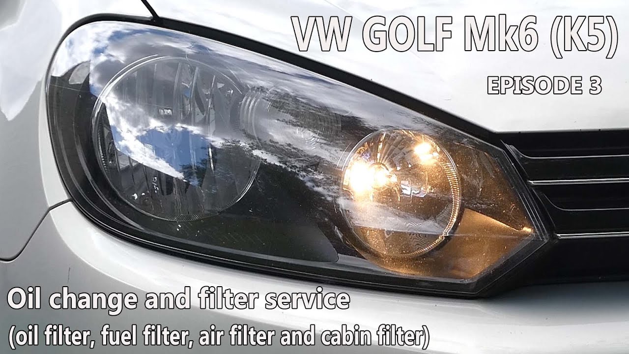 VW Golf Mk6 (K5). Episode 3. Oil change and filter service. - YouTube