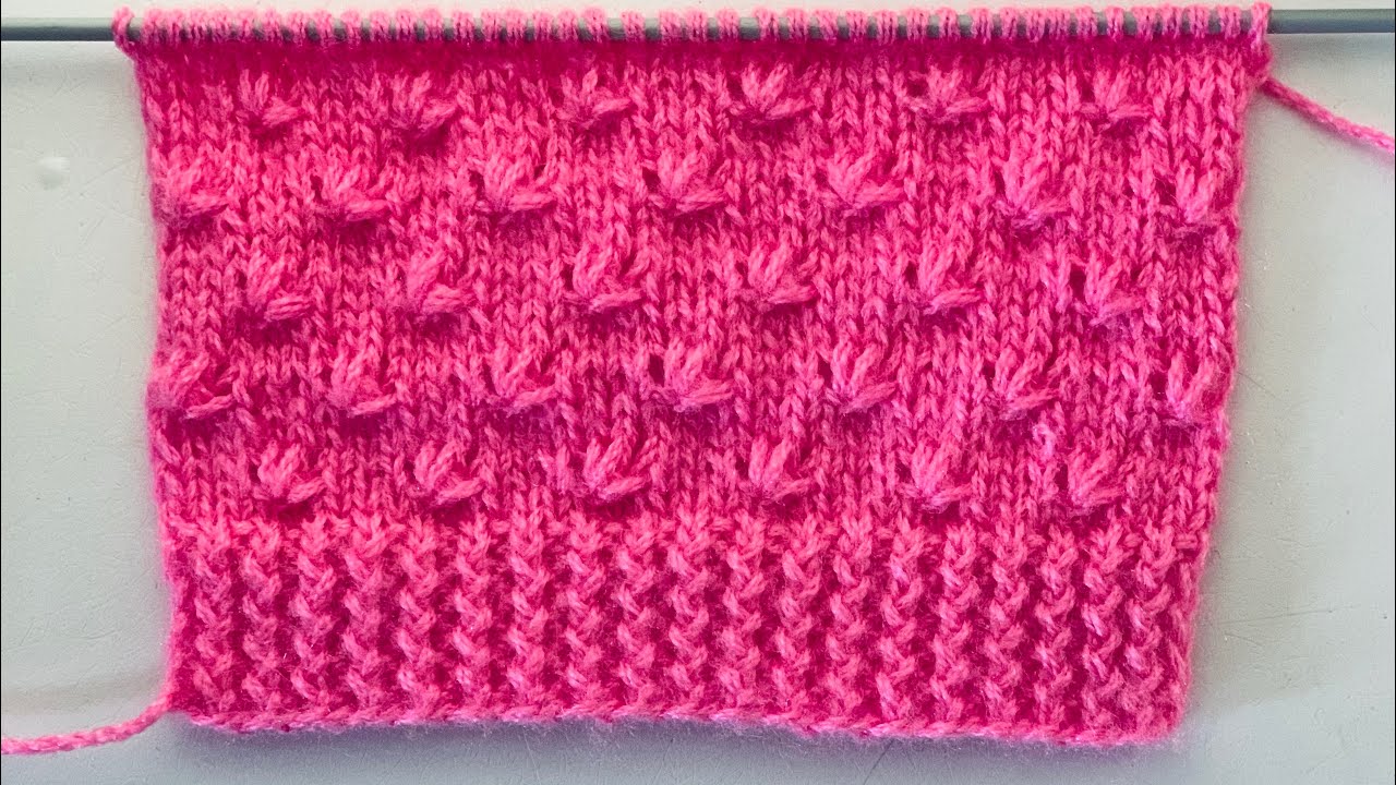 Easy Flower 🌸 Knitting Stitch Pattern - YouTube