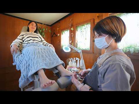 (ASMR) Mobile Foot Care & Foot Massage Salon on Wheels in Japan