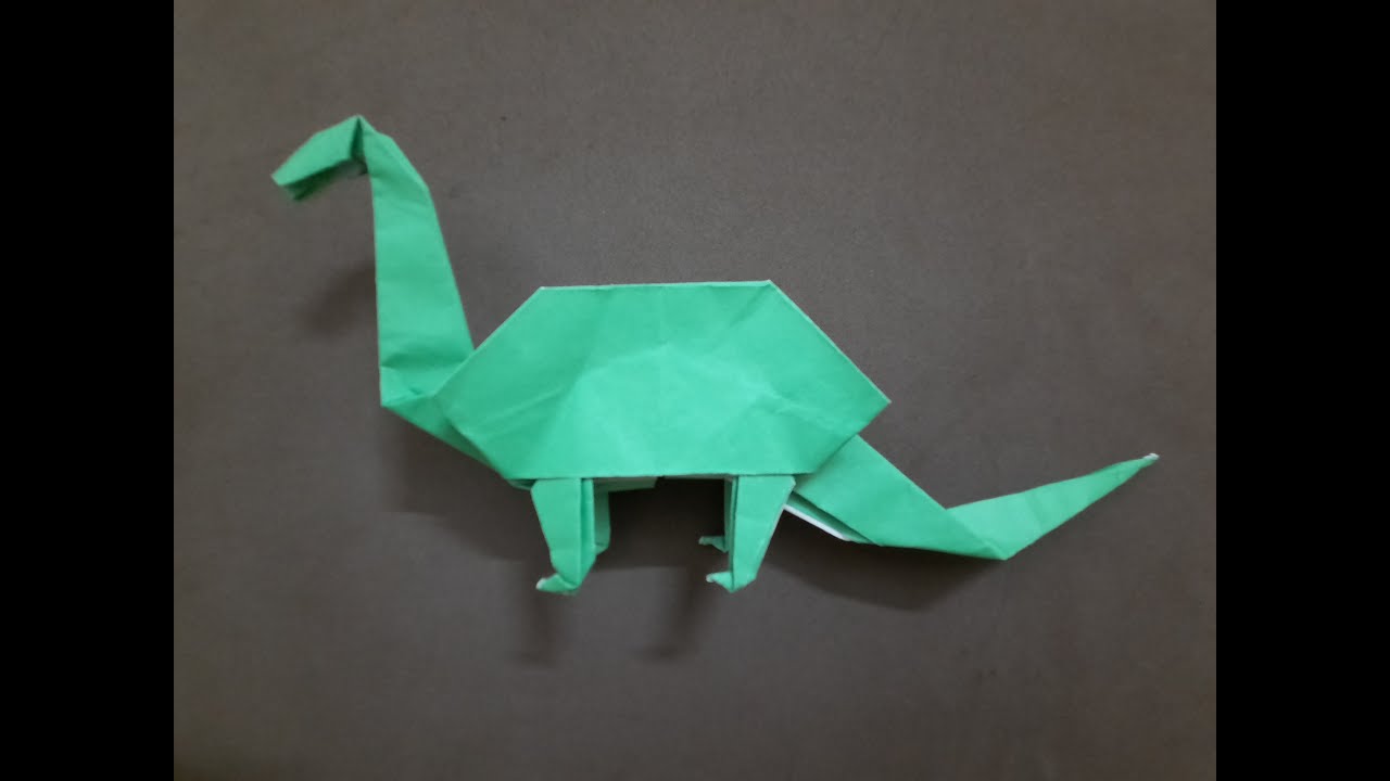 Origami Brontosaurus Gap khung long co dai - YouTube