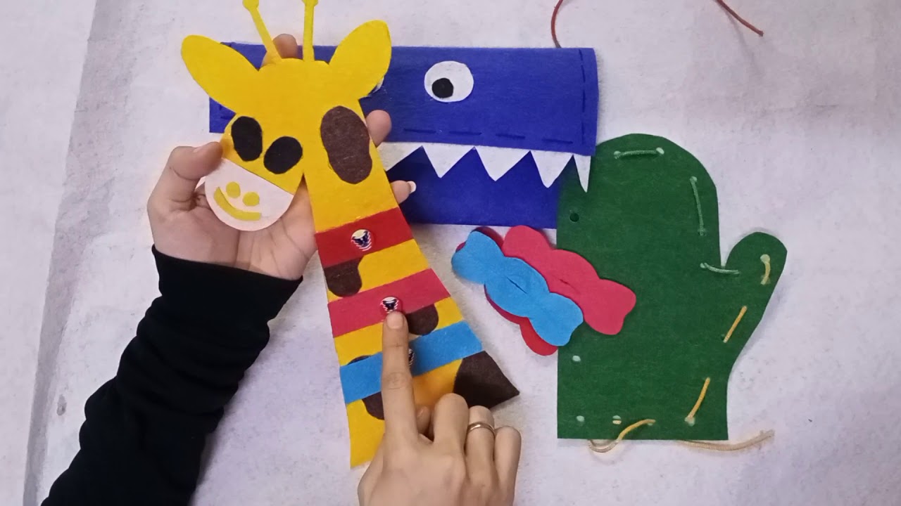 Lacing and Button activity and felt pencil box/hand made by Zaynab♥️ ...