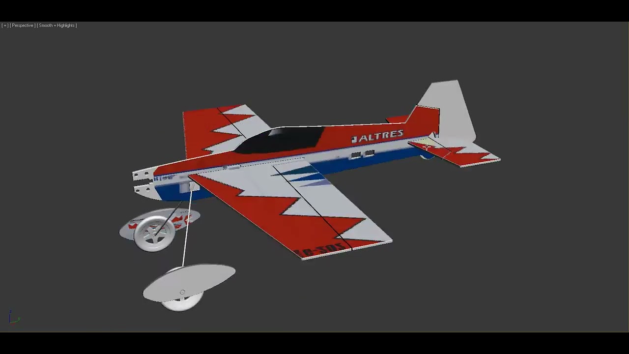 CgAlekz - 3Ds Max modeling - Giles 202 Profile model plane Part 3 - YouTube