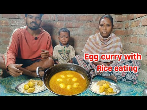 Today's eating eggs curry with rice eating || jh eating show - YouTube