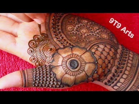 New Karva chauth special mehndi | Mehndi design simple | Front hand mehndi | Full hand dulhan ...