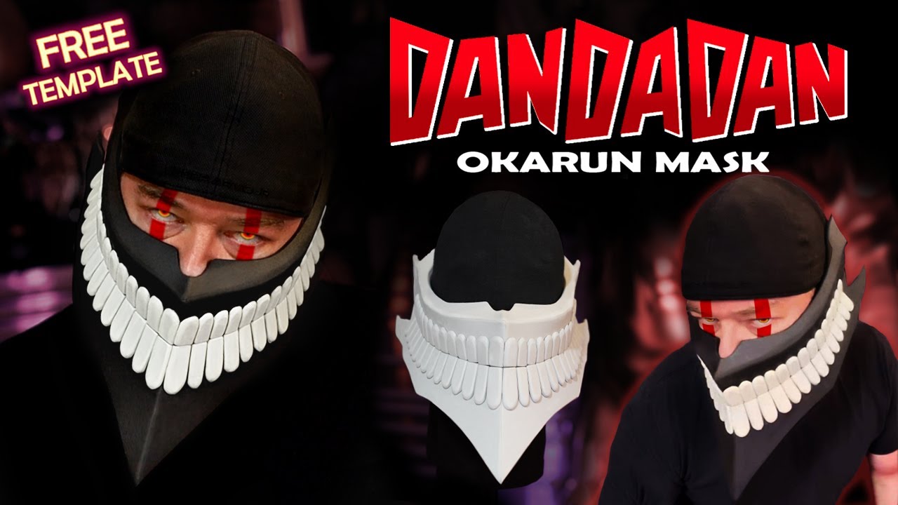 How to Make Okarun's Mask from Dandadan - Free Template Foam or ...