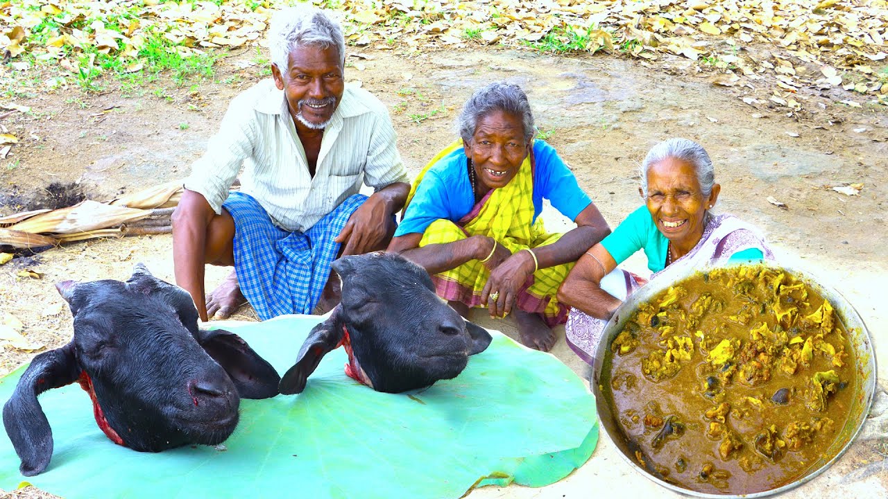 4 kg Mutton Head Cleaning and Cooking | How to cook mutton head ...