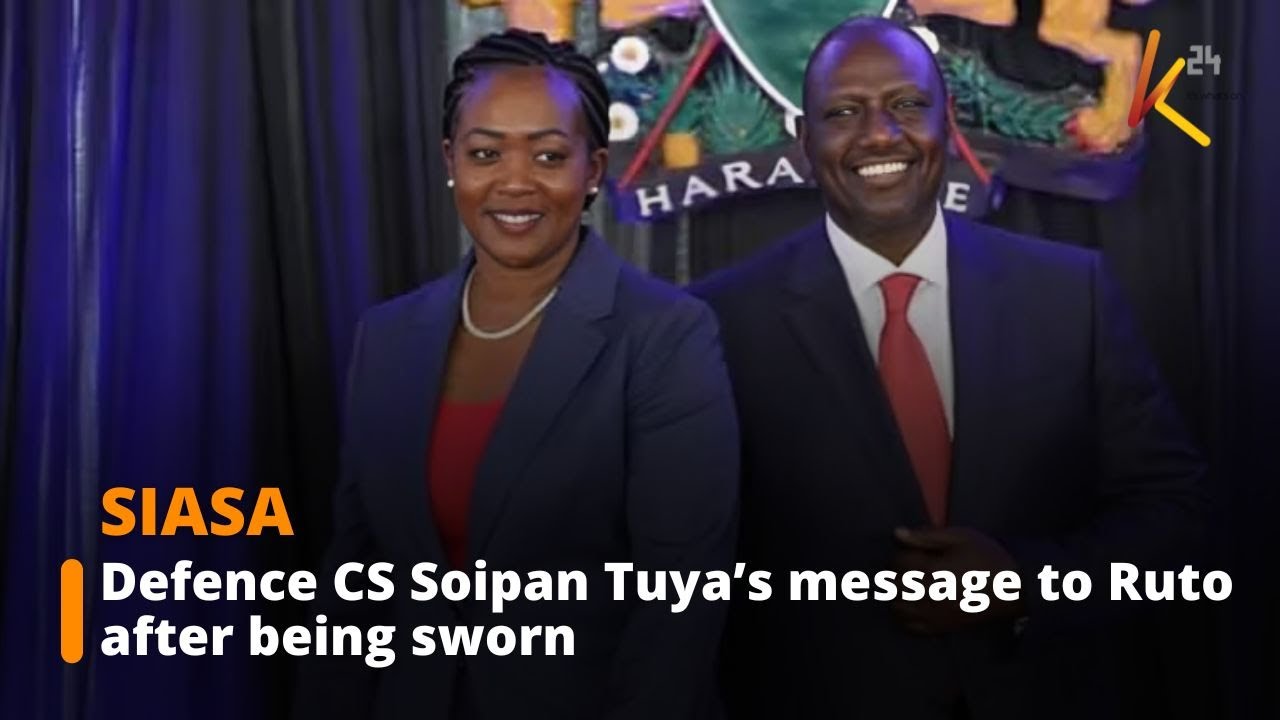 Defence CS Soipan Tuya’s message to Ruto after being sworn - YouTube