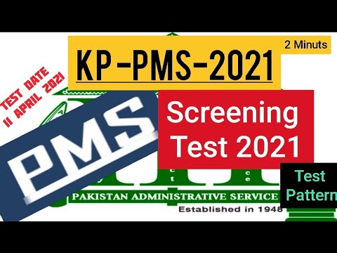 PMS - 2021 Screening test pattern - PMS screening syllabus - KP PMS ...