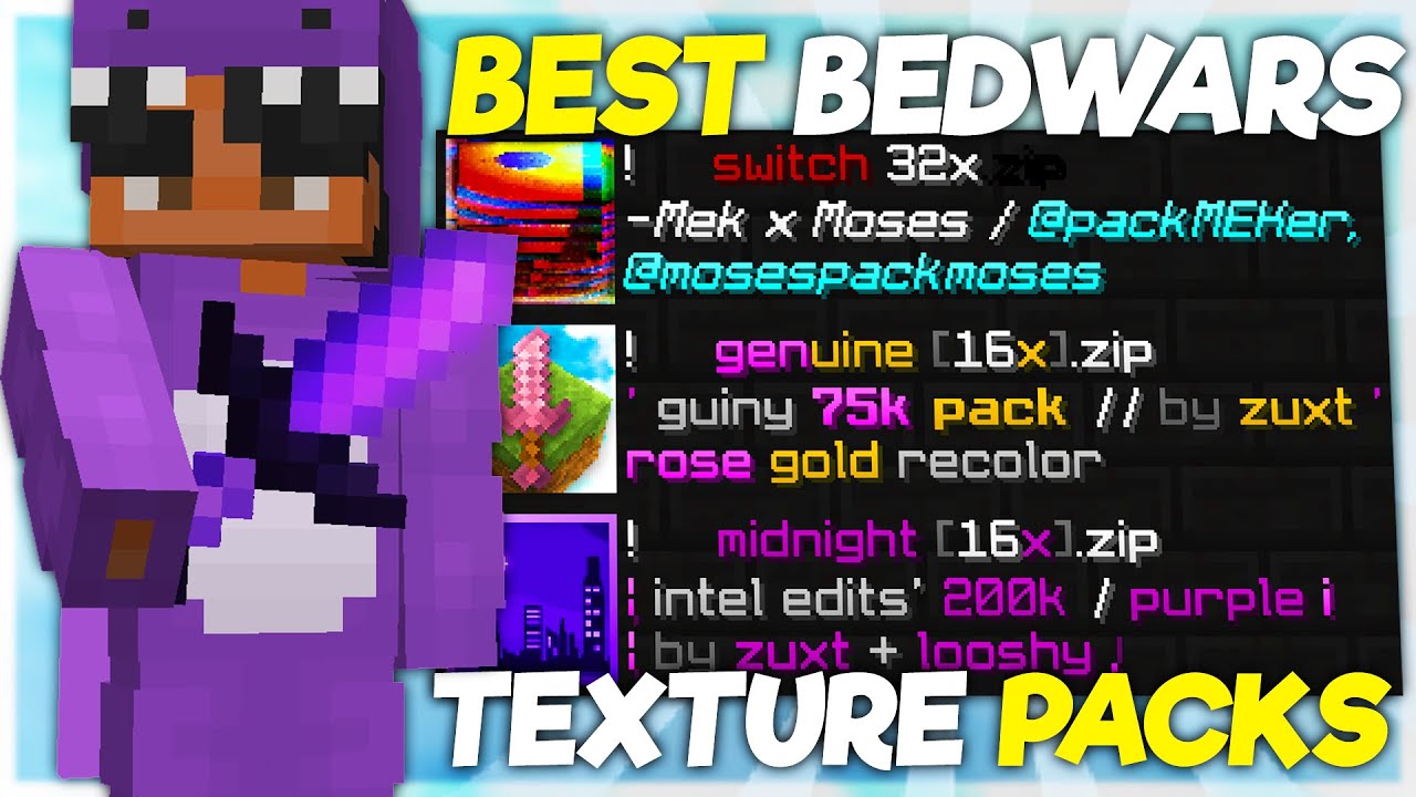 The BEST Texture Packs For HYPIXEL Bedwars 1.8.9 (FPS BOOST) - YouTube