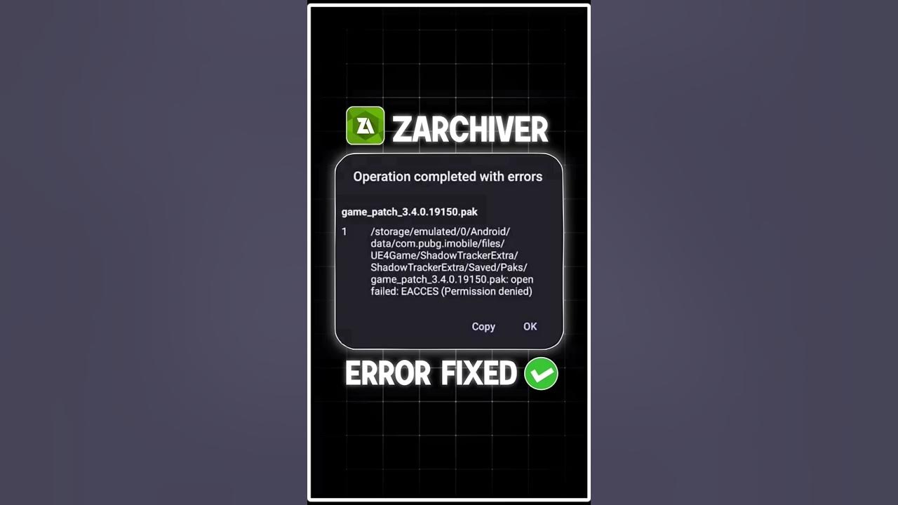 Operation Completed with Errors Zarchiver #shorts #zarchiver #error - YouTube
