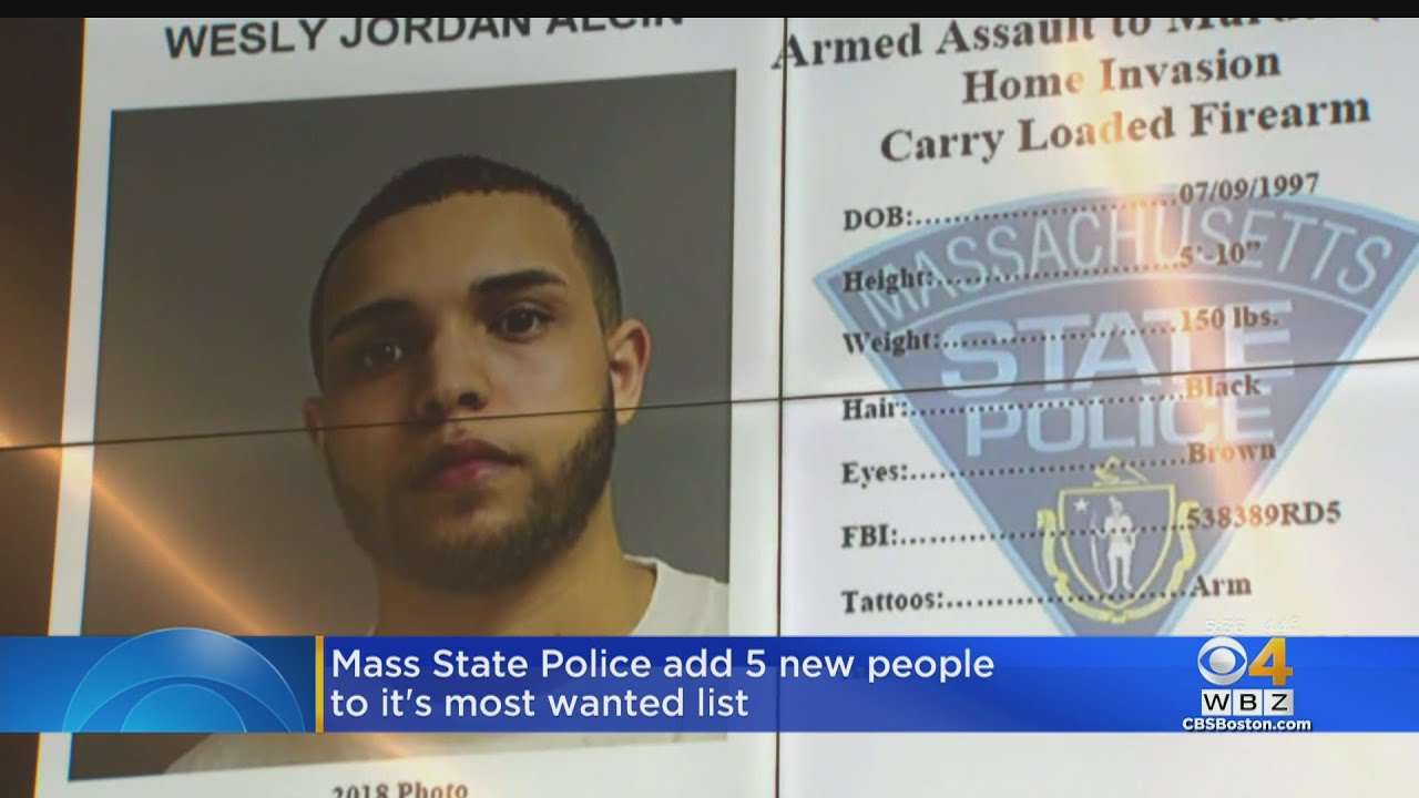 Massachusetts State Police Add 5 Violent Fugitives To Most Wanted List ...