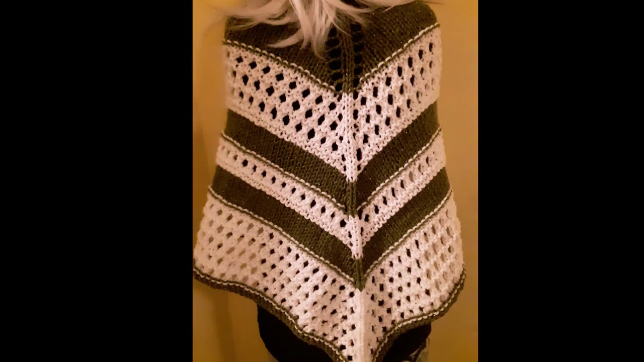 Knit Textured Triangle Shawl - YouTube