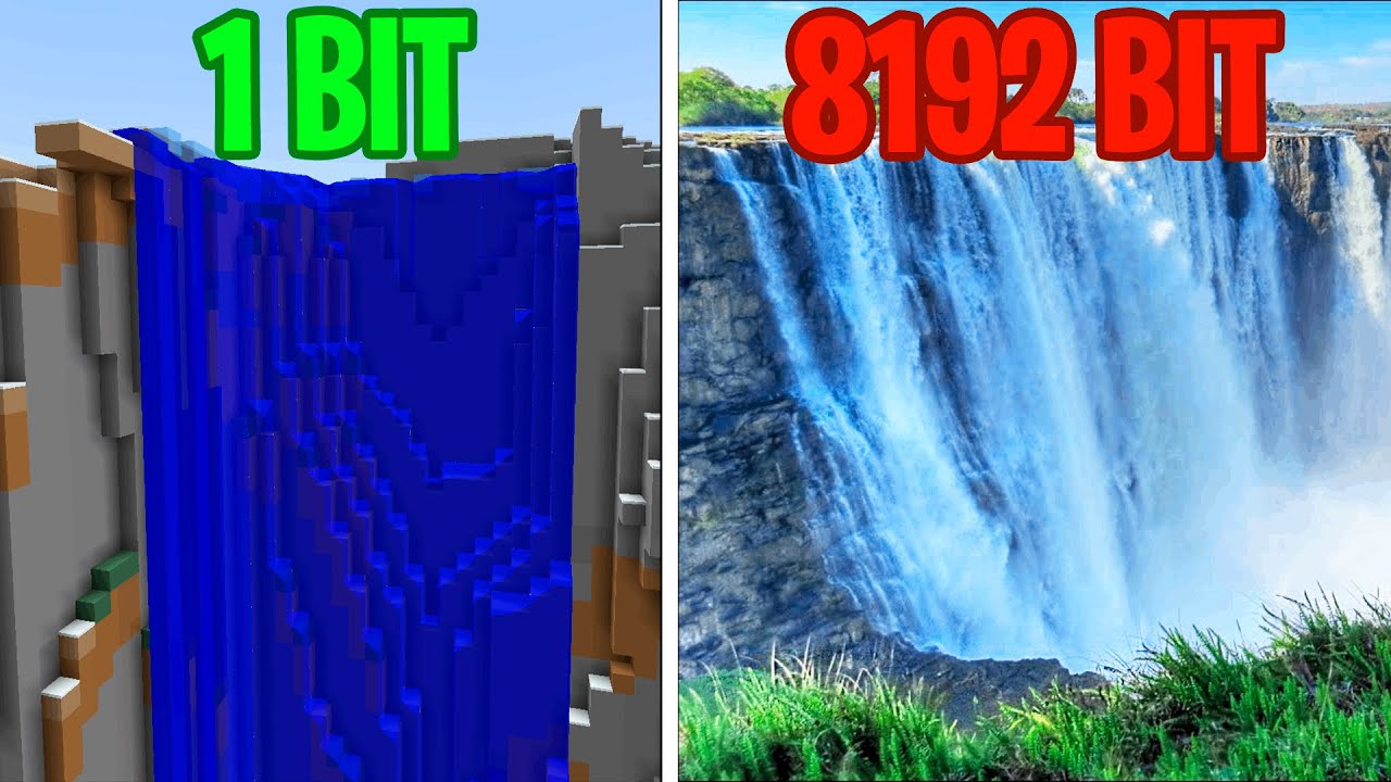 waterfall 1 Bit to 8192 Bits - YouTube